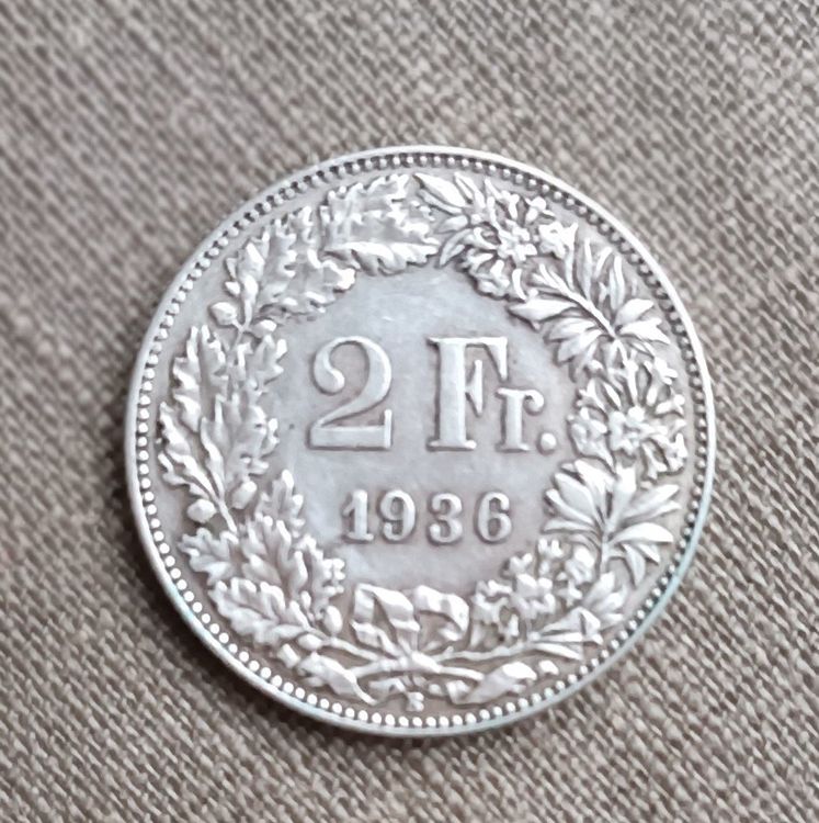 2 Franken 1936 (Gebraucht) in Grenchen für CHF 6 – mit Lieferung auf Ricardo kaufen