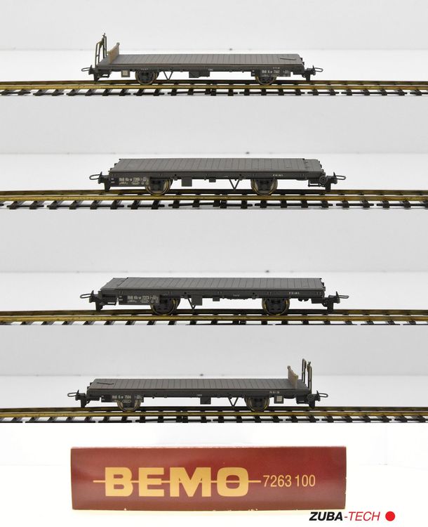 Bemo 7263100 Güterwagen-Set der RhB 4-tlg H0m GS mit OVP (Gebraucht) in St. Gallen für CHF 50 ...