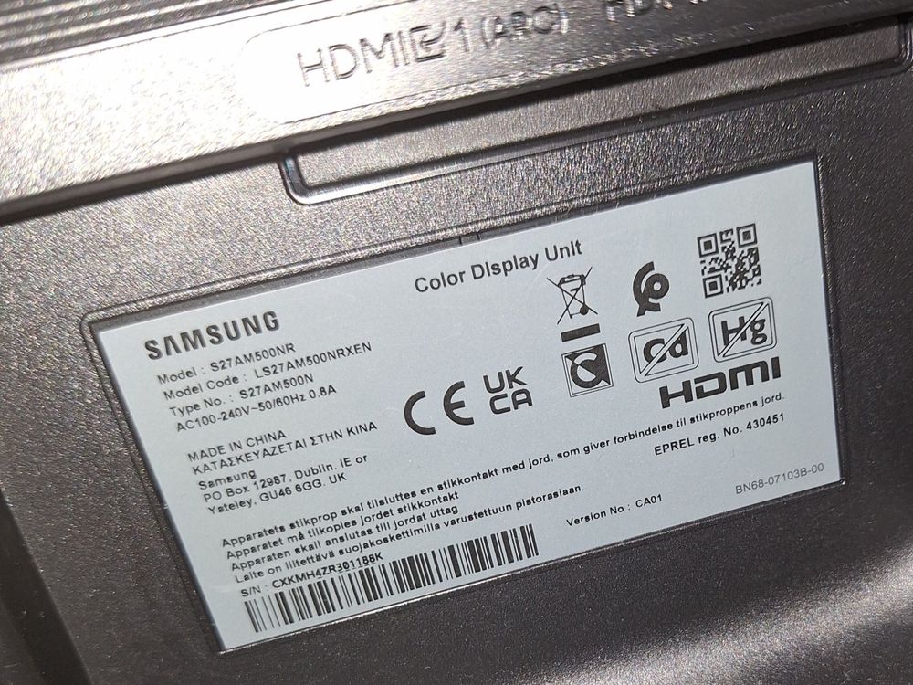 Samsung Smart monitor M5 27" S27AM500NR mit Netflix & Prime (Gebraucht ...