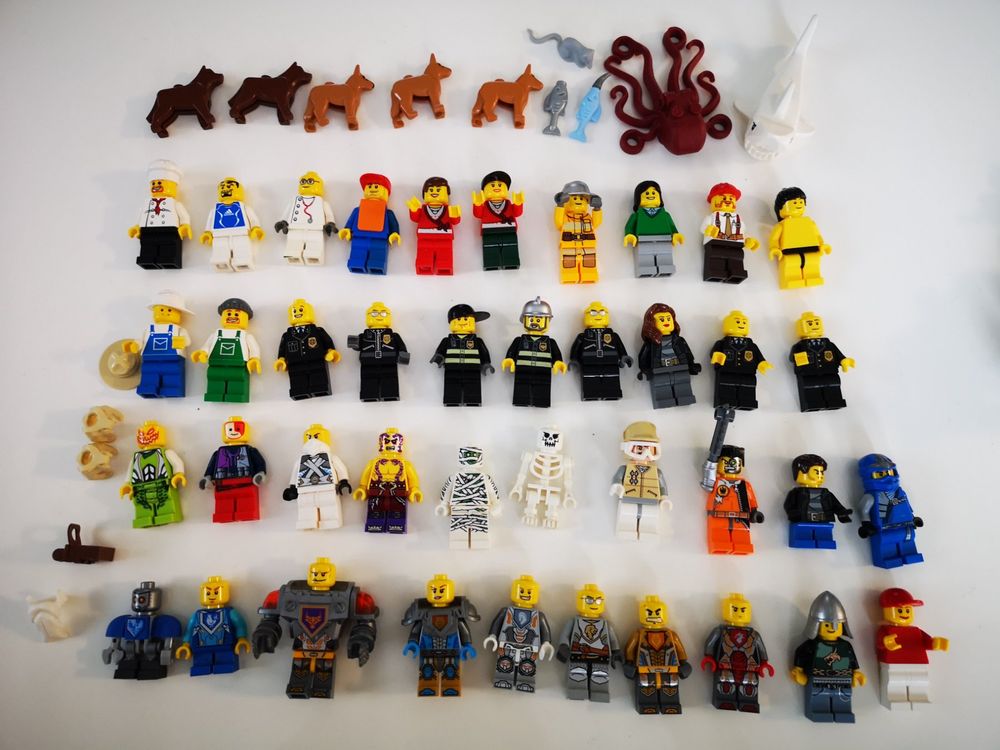 (L16) 50 x spezielle Lego Figuren mit Tieren | Kaufen auf Ricardo
