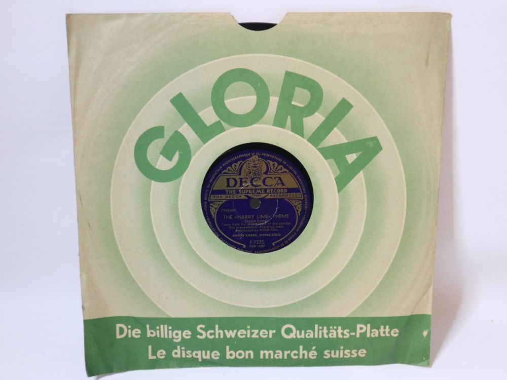 Schellackplatte Anton Karas Zither-Solo Der Dritte Mann (Gebraucht) in ...