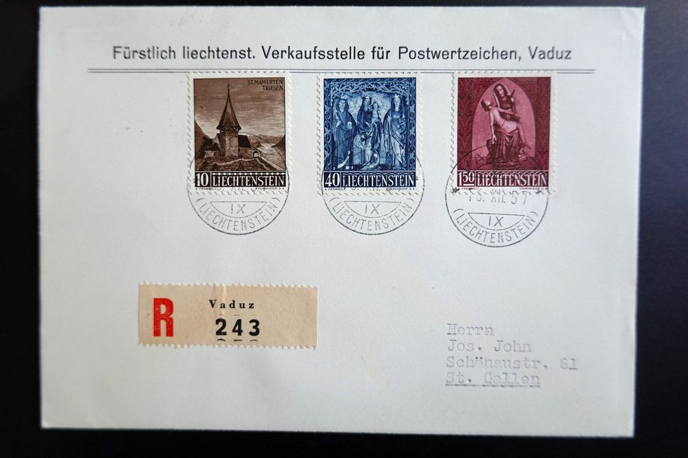 1957 FDC Weihnachsserie I (Gebraucht) in Mettmenstetten für CHF 27.4 – mit Lieferung auf Ricardo ...