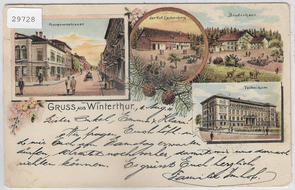 Gruss aus Winterthur - Litho 1901 | Kaufen auf Ricardo