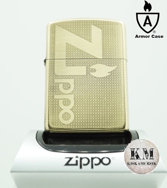 ZIPPO® LOGO DESIGN - ARMOR CASE - BRASS - 2021 - UNGEZÜNDET | Kaufen auf Ricardo