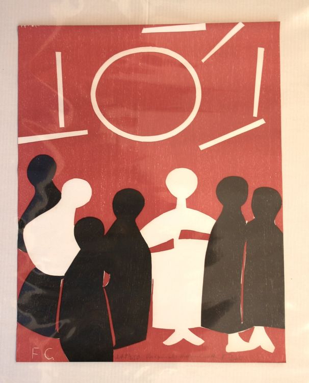 Jesus unter den Menschen; Holzschnitt; Ferdinand Gehr (Neu (gemäss ...