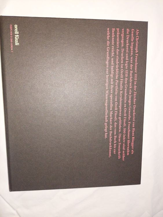 Buch Orell Füssli, 500 Jahre Drucken (wäre neu, Text lesen) | Kaufen ...