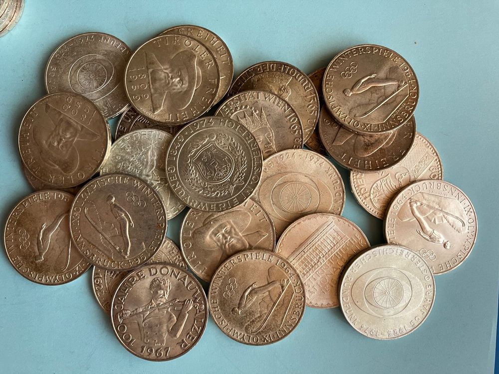 24 x 50 Schilling Silbermünzen (Gebraucht) in untervaz für CHF 230 – mit Lieferung auf Ricardo ...