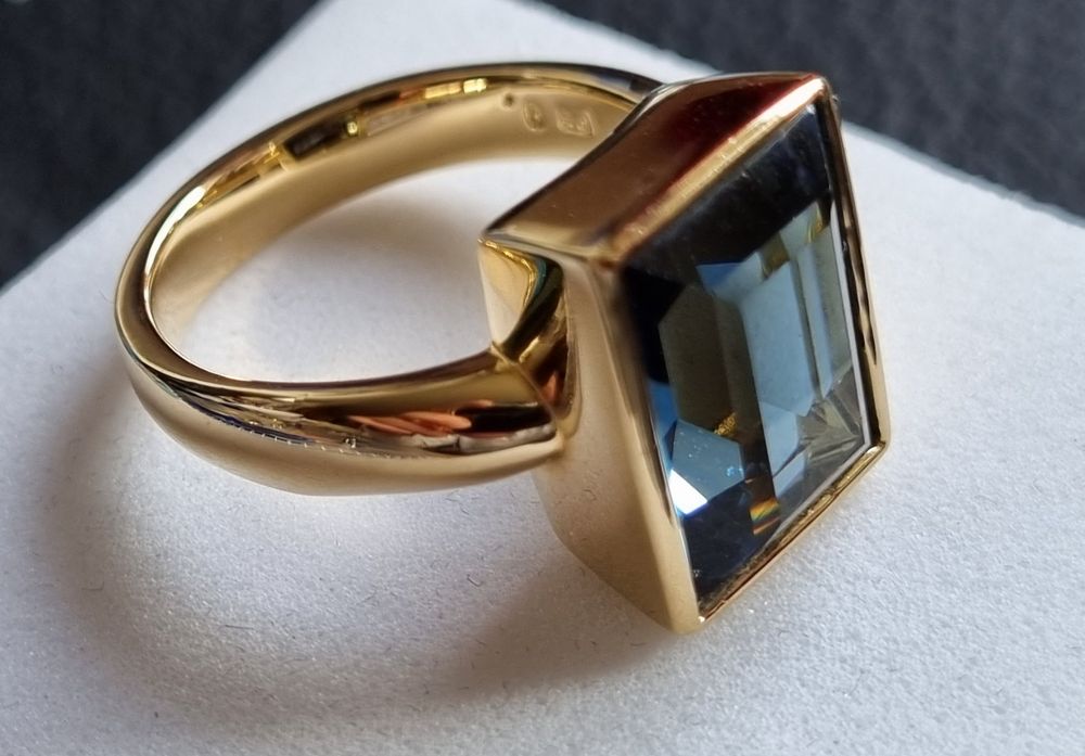 Ring Gold Blauer Stein