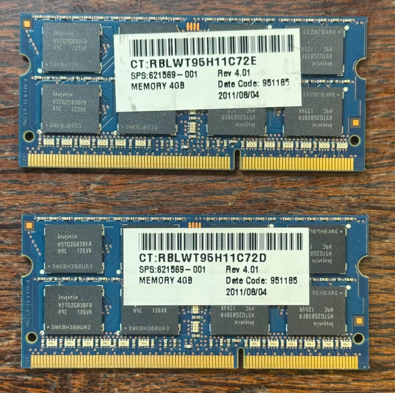 RAM Speicher 2x 4GB PC3-10600S DDR3 SO-DIMM - Top Zustand! (Gebraucht ...