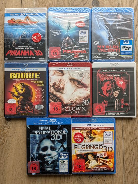 8 Filme FSK18 in 2D&3D (Neu und originalverpackt) in für CHF 29 – mit Lieferung auf Ricardo kaufen