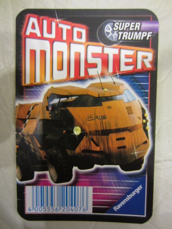 Auto Monster Quartett Ravensburger Spielkarten (Neu (gemäss ...