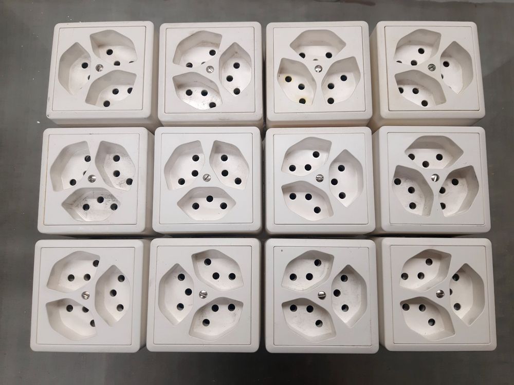 12 Stk Feller Aufputz Steckdose 3xT13, EdizioDue 3 x T13 | Acheter sur ...