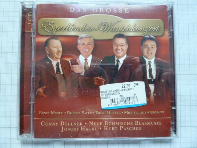 Das Grosse Egerländer-Wunschkonzert (2 CD's, vergriffen) (Gebraucht) in Au ZH für CHF 4.7 – mit ...