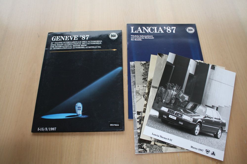 Lancia Pressemappe/Fotos Genf 1987 Delta HF 4WD und 8.32 (Gebraucht) in ...