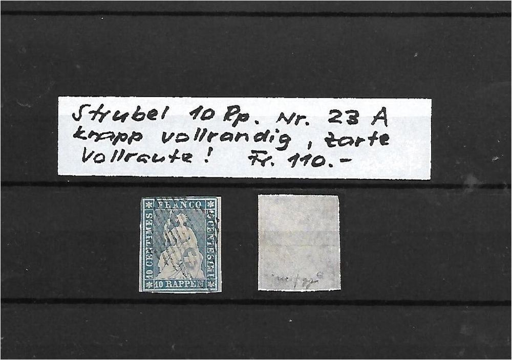 Strubel 1854 : 10 Rp. Z 23A, | Kaufen auf Ricardo