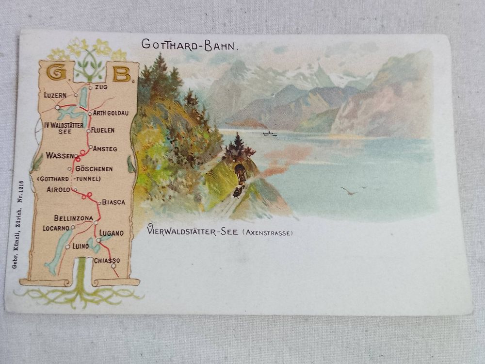 Gotthard - Bahn - "Vierwaldstätter -See" - Litho (Gebraucht) in Sorengo für CHF 12 – mit ...