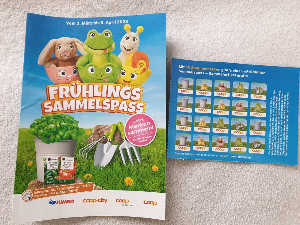Coop - Frühlings Sammelspass - 1 volle Sammelkarte 40 Marken (Neu ...