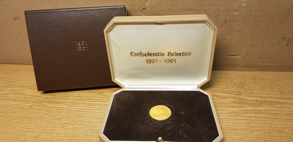 250 Fr. Goldmünze 1291 / 1991mit Original Box. | Kaufen auf Ricardo