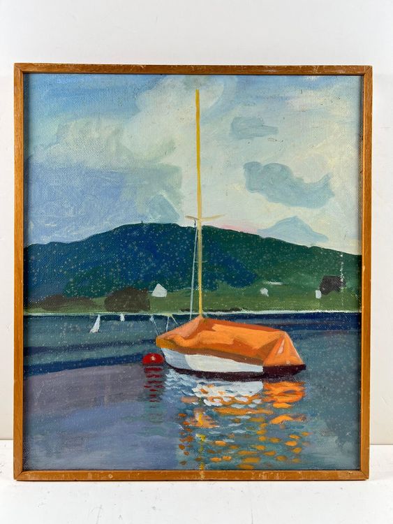 Segelboot auf dem Zürichsee Gemälde Signiert. (Gebraucht) in Neuhausen am Rheinfall für CHF 10 ...