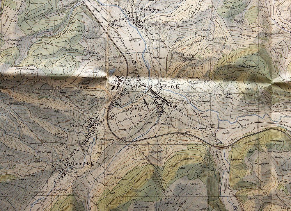 Landeskarte der Schweiz Frick - Blatt 1069 - 1:25 000 (Gebraucht) in Bern für CHF 4 – mit ...