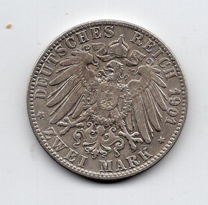 (1812) Baden, 2 Mark, 1901, ss (Gebraucht) in Rüthi (Rheintal) für CHF ...