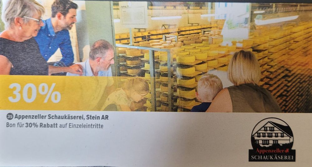 BON 30% Eintritt Appenzeller Schaukäserei Stein AR (Neu (gemäss Beschreibung)) in Gamprin für ...