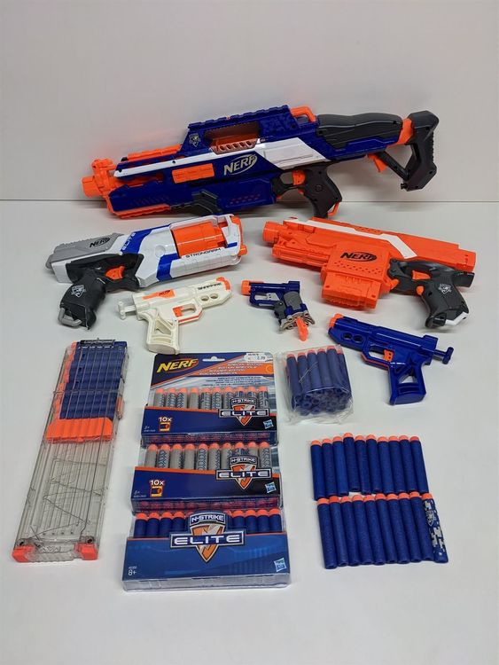 Nerf Set: 6 Waffen und 80 Schuss | Acheter sur Ricardo