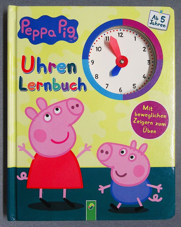 Peppa Pig - Uhrenlernbuch - mit beweglichen Zeigern zum Üben | Kaufen ...