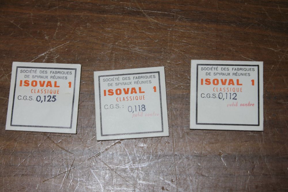 Isoval 1, Spiraux Spiralfedern Uhrmacher | Kaufen auf Ricardo