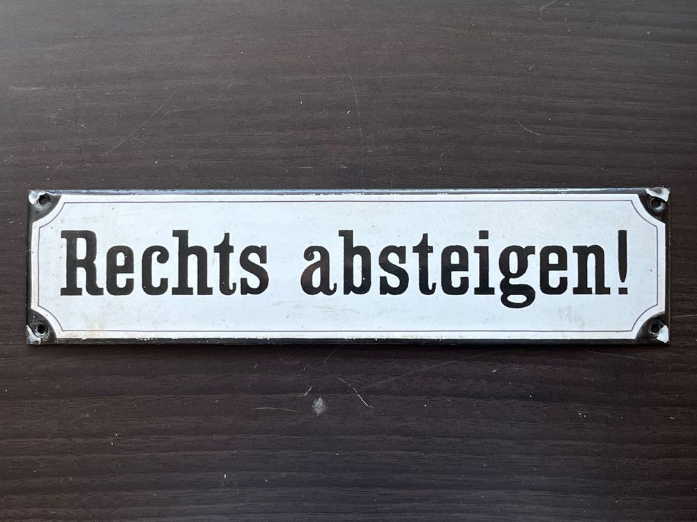 Tram Emailschild "Absteigen" Basler Tram BVB Zug Eisenbahn (Gebraucht) in Lausen für CHF 28 ...