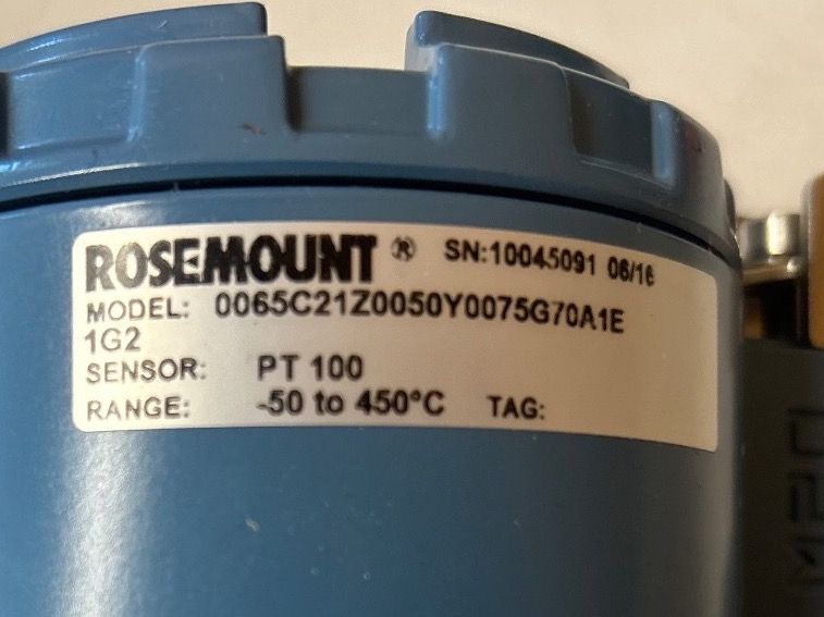 2x PT 100 -50 - 450 •C Rosemount Ex geschützt (Neu (gemäss Beschreibung ...