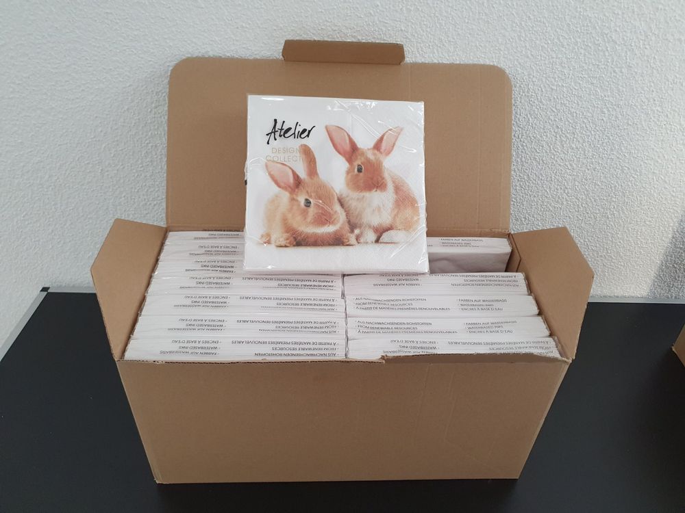 Servietten - 12 Packungen - 33cm x 33cm (Neu und originalverpackt) in ...