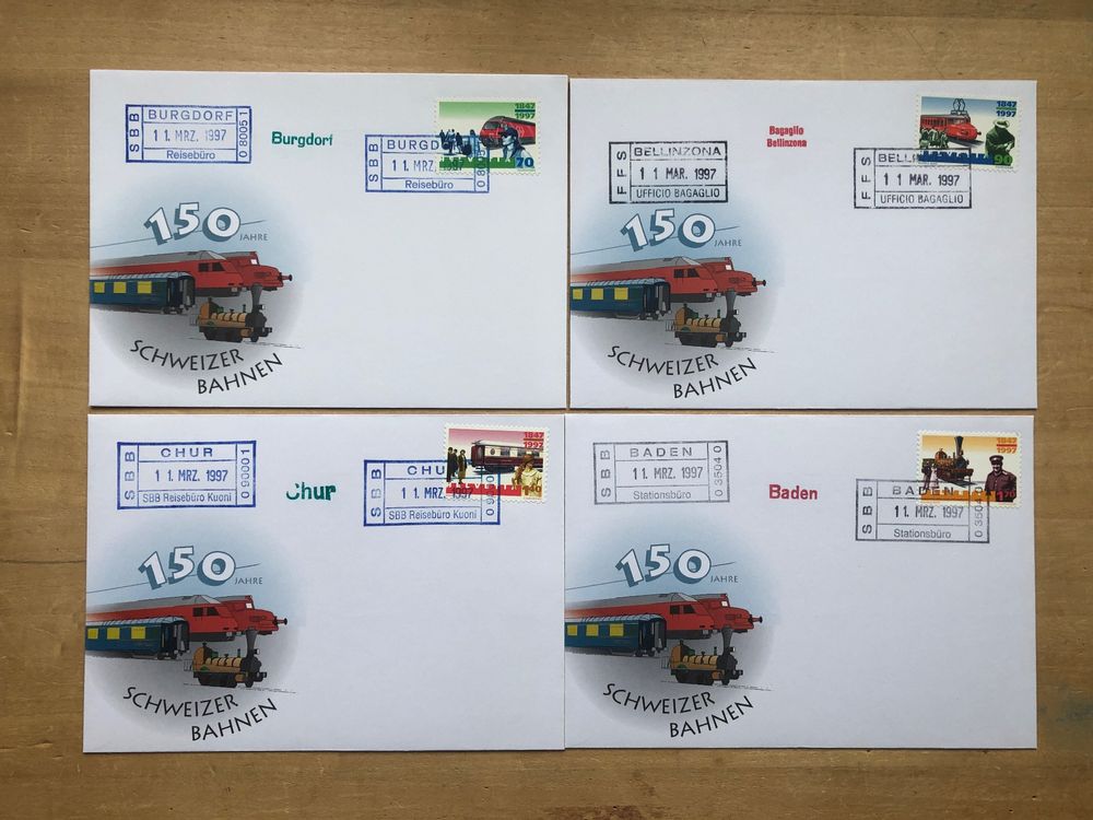 150 Jahre Schweizer Bahnen (1997) (Gebraucht) in Neuchâtel für CHF 1 – mit Lieferung auf Ricardo ...