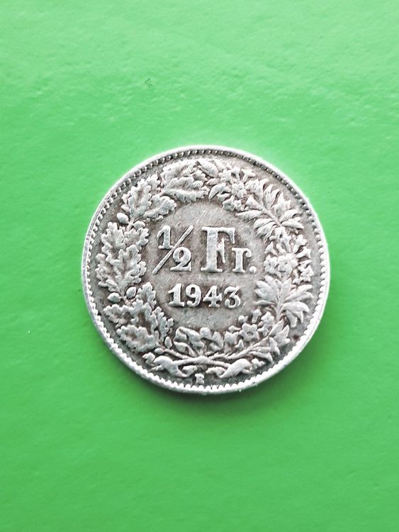 50-Rappen Silbermünze 1943 (Gebraucht) in Wil SG für CHF 1 – mit Lieferung auf Ricardo kaufen
