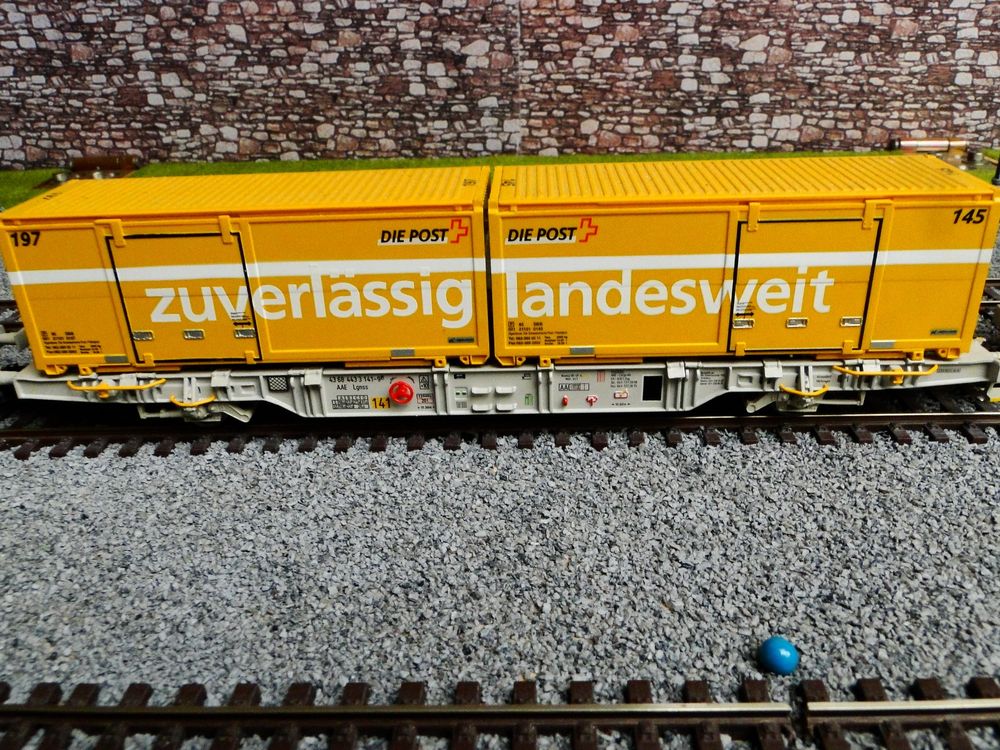 4 Liliput Containerwagen-Set SBB «Schweizer Post» (Gebraucht) in ...
