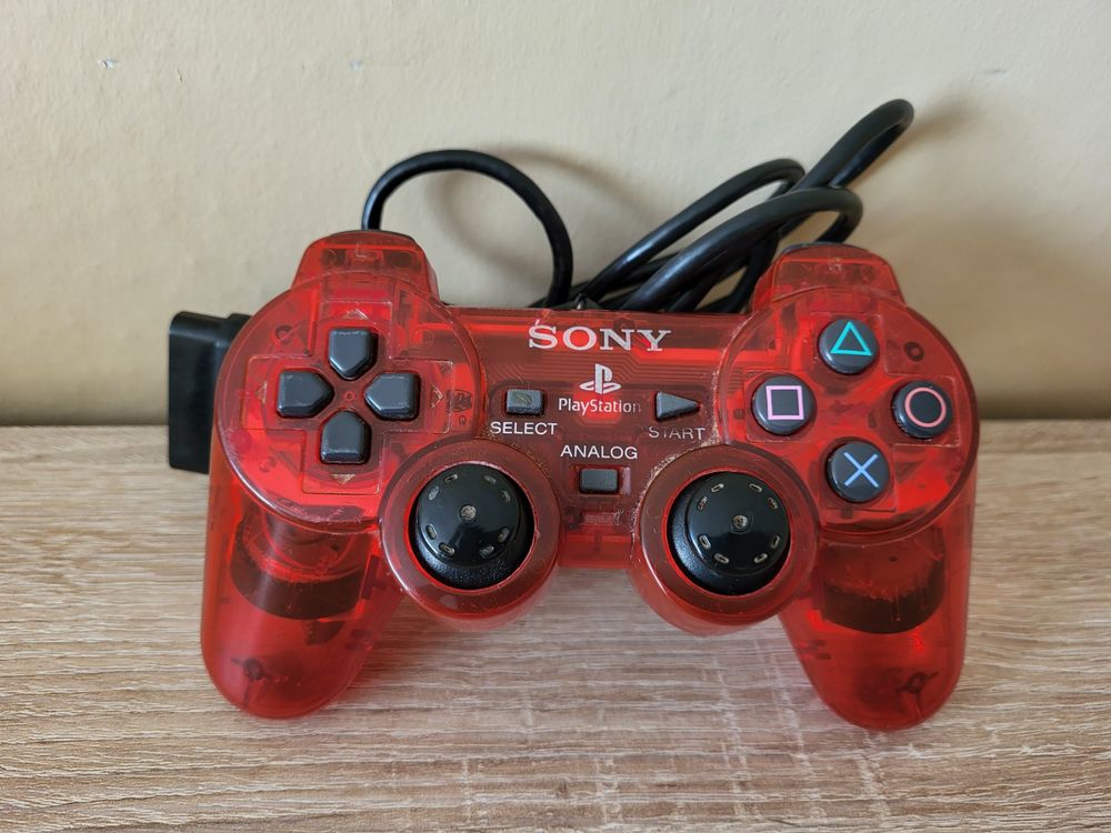 Sony PlayStation Dualshock 2 Controller/ transparent rot (Defekt) in ...