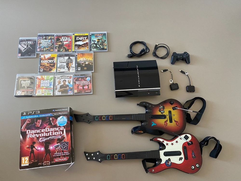 PS3 + Controller, Guitar Hero, Dance Dance Rev. und mehr | Kaufen auf ...