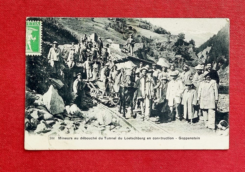 Goppenstein - Lötschbergtunnel - Mineure - 1910 (Gebraucht) in Rothrist ...