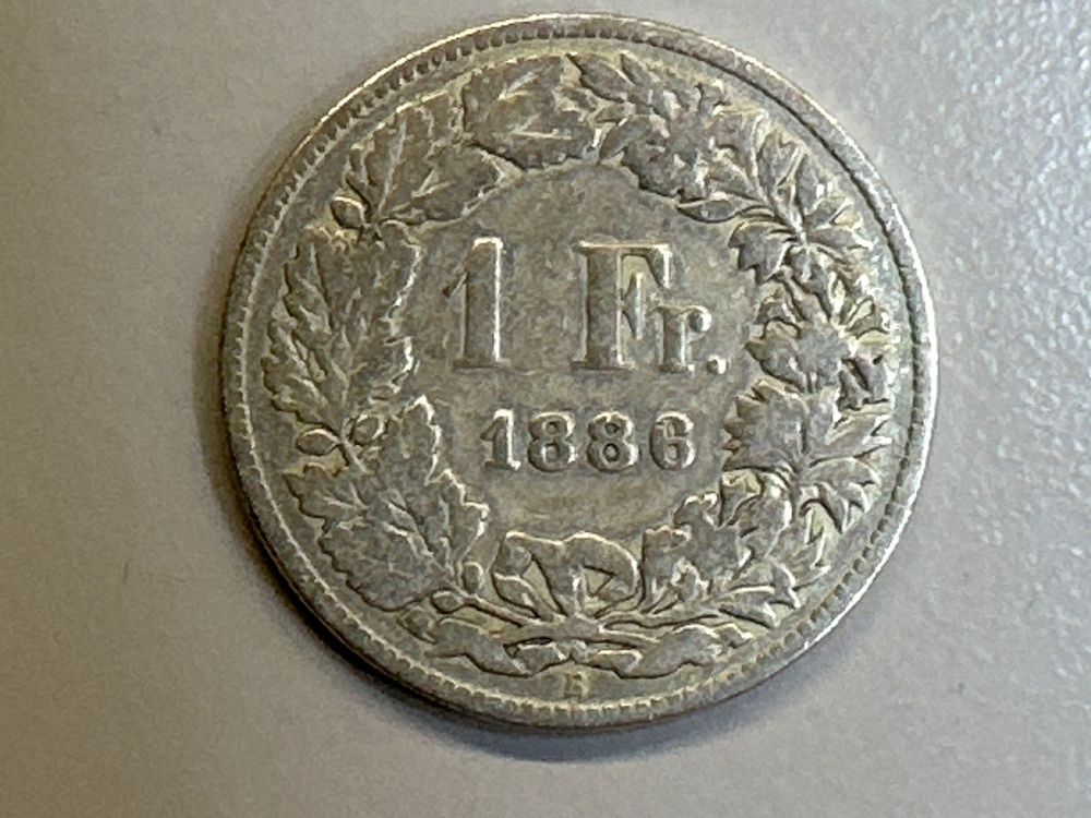 1 Fr. Silber Schweiz 1886 s (Gebraucht) in Herisau für CHF 4 – mit Lieferung auf Ricardo kaufen