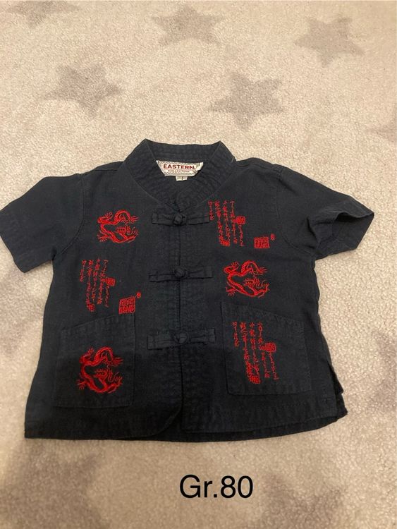 Asiatisches Kinderhemd, Gr. 80, Top Zustand, Drachen 🐉 (50) (Gebraucht ...