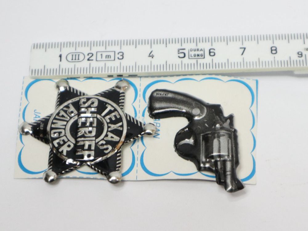 Texas Sheriff Stern Ranger + Revolver made in Japan Sheriffs (Neu und ...