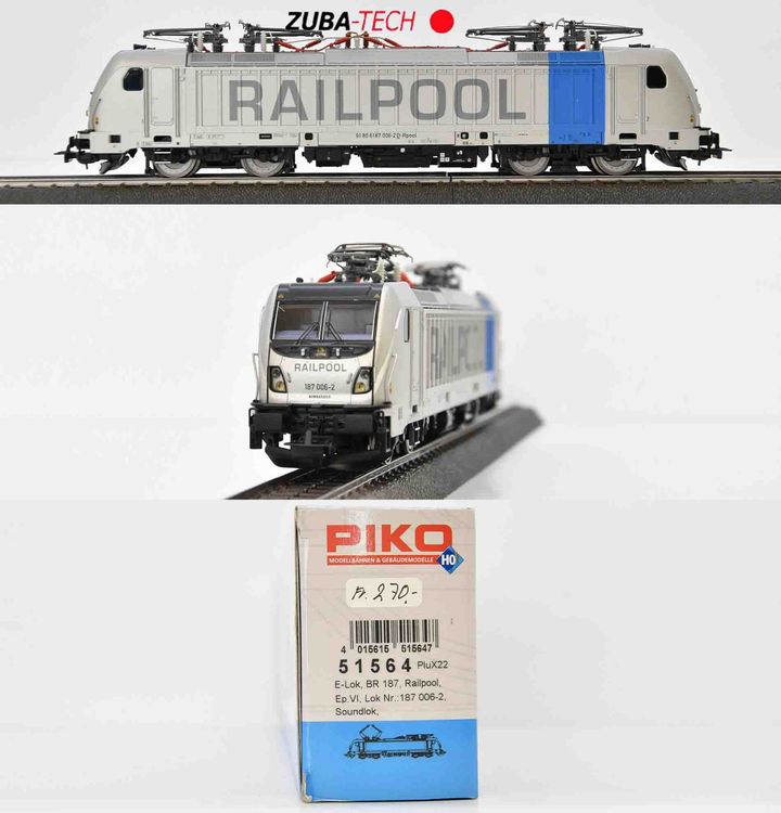 Piko 51564 E-Lok BR 187 Railpool H0 GS Digital Sound mit OVP | Kaufen ...