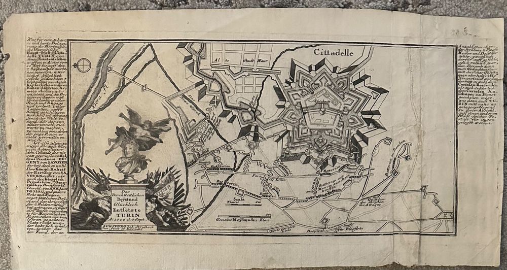 Antike Holzschnitt Landkarte um 1706 Jahre | Kaufen auf Ricardo