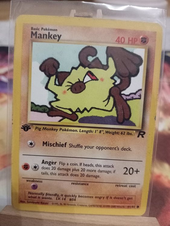 Mankey 61/82 eng 1 edition base set Team Rocket 1999 | Kaufen auf Ricardo