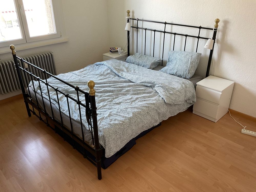 Queen size 160 x 200 cm Bett mit 2 Lattenrost und Matratze | Kaufen auf ... Queen size 160 x 200 cm Bett mit 2 Lattenrost und Matratze | Kaufen auf ...