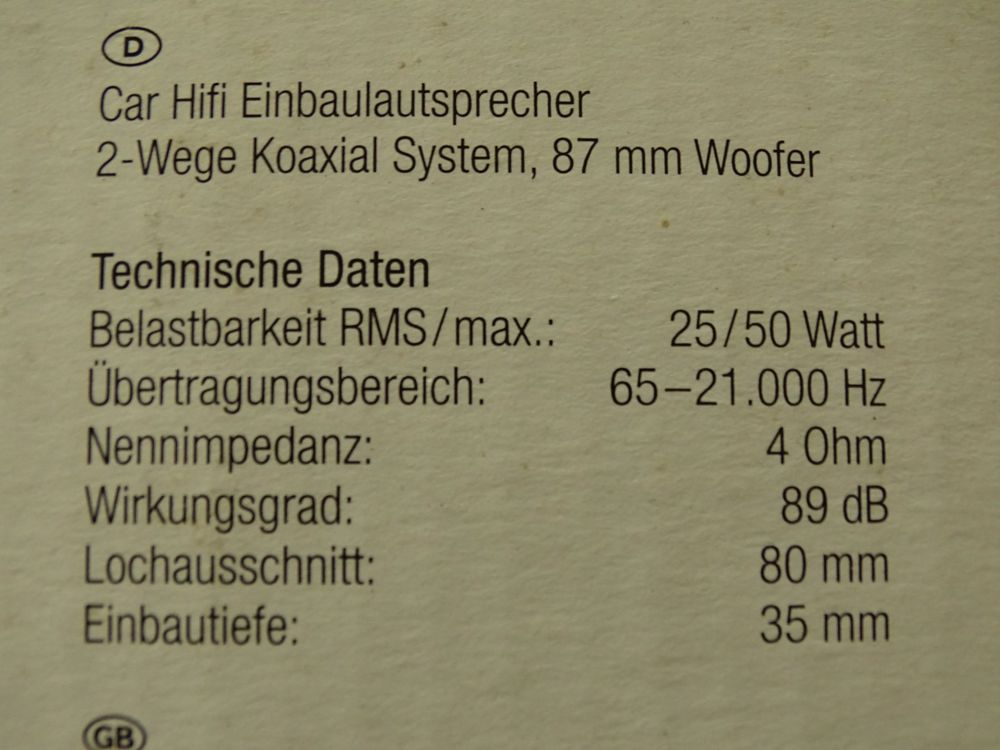 Paar Mac Audio 87mm Einbau (Neu (gemäss Beschreibung)) in Hirzel für ...