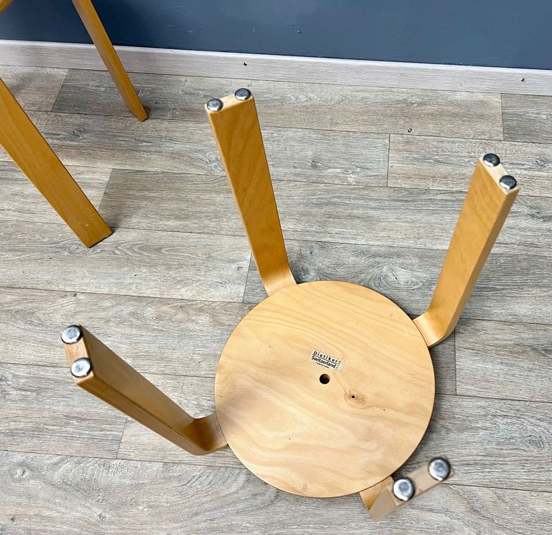 4 Stück 70/80er Holz Hocker Dietiker Designklassiker (Gebraucht) in für ...