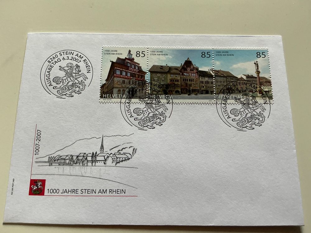 FDC 1000 Jahre Stein am Rhein 2007 Sonderstempel Schweiz (Gebraucht) in ...