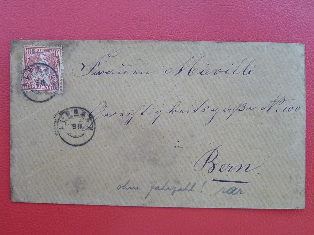 1873: Zwergstempel ALPNACH (selten) auf Brief nach BERN (Gebraucht) in Sursee für CHF 40 – mit ...