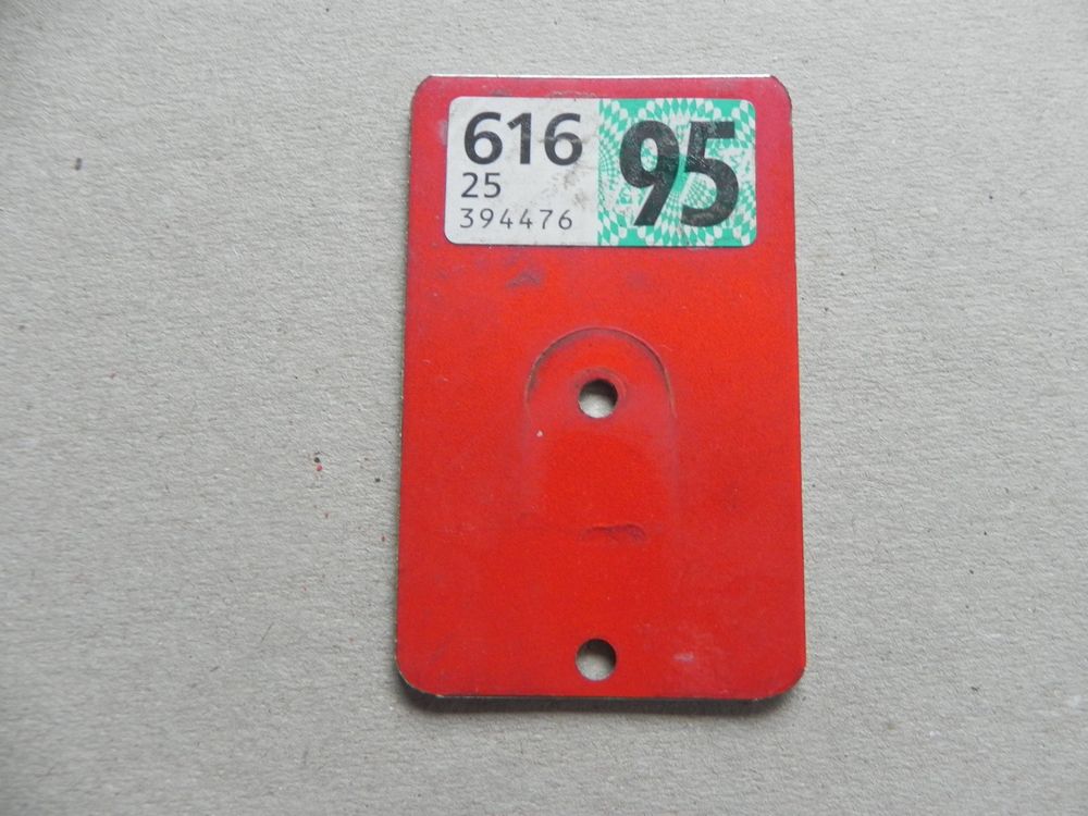 CH Velonummer Velo Nummer 1995 Geschenk Jahr 95 GE Vignette (Gebraucht ...